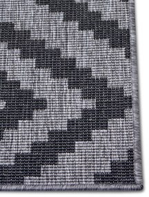 NORTHRUGS - Hanse Home koberce Kusový koberec Twin-Wendeteppiche 105461 Night Silver – na ven i na doma - 80x250 cm