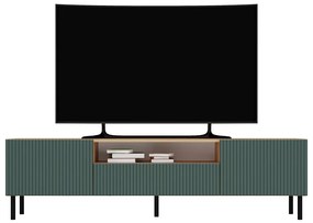 TV stolek KAMA 160 cm dub artisan/zelený