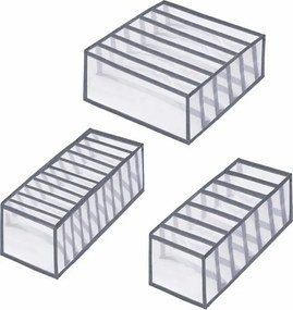 Organizéry do zásuvky sada 3ks, šedé SPRINGOS HA3115