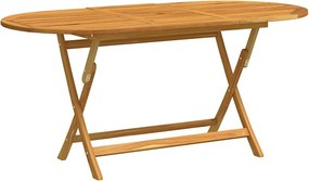 Skládací zahradní stůl 160x85x75 cm masivní eukalyptové dřevo 312454