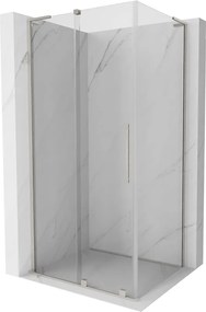 Mexen Velar L, sprchový kout s posuvnými dveřmi 90 x 110 cm, 8mm čiré sklo, broušená ocel, 871-090-110-03-97