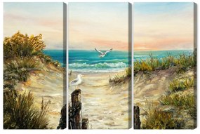 Vícedílný obraz Malované Písečné Duny Nedostatek Nedostatek Plátno Canvas 120x80