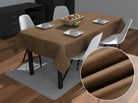 Biante Obdélníkový ubrus/imitace broušené kůže Alcantara ALC-015 Světle hnědý 100x160 cm