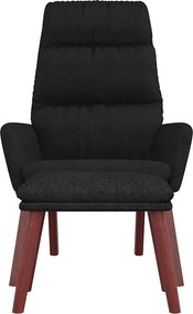 Relaxační křeslo se stoličkou černé textil 3097569