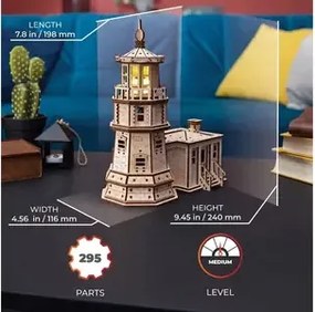 Ugears 3D dřevěné mechanické puzzle Maják Split Rock
