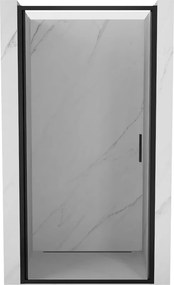 Mexen Exo, 1-křídlé dveře do otvoru 85x200 cm, 6mm čiré sklo, černý profil, 817-085-000-70-00