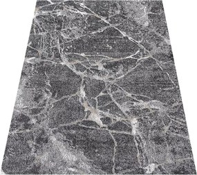 DY Šedý koberec s mramorovým vzorem Panamero 25 Rozměr: 60x100 cm