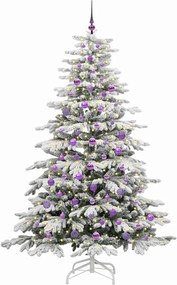 Umělý Skládací Vánoční Strom Bílá 210 cm PE a PVC 3395655