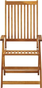 vidaXL Skládací zahradní židle s poduškami 6 ks masivní akácie [3064124] Barva: Černá