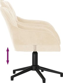 vidaXL Otočné jídelní židle 2 ks samet [3103386] Barva: Tmavě šedá