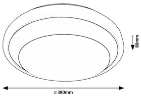 Rabalux 71273 - LED Stropní svítidlo BARBORA LED/24W/230V 4000K