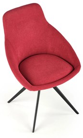 Židle K431 černý kov / látka červený Halmar