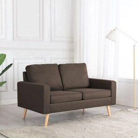2místná pohovka hnědá textil 288705