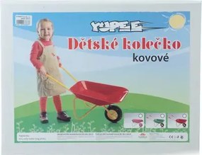 Yupee Plechové kolečko zelené / Zahradní kolečko / 78x40x32 cm