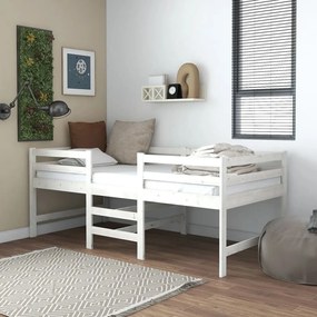 vidaXL Středně vysoká postel s matrací 90x200 cm masivní borovice [3083715] Barva: Černá
