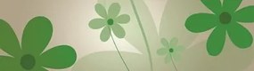 Svetmimi Tapeta dětská květý zelená 240 x 67 cm