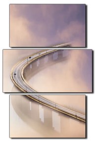 Obraz na plátně - Most v mlze - obdélník 7275C (120x80 cm)