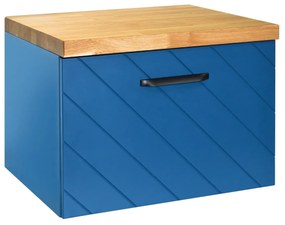 BESCO Spodní skříňka FLOO modrá matná Barva - Modrá, Madla - Zlatá, Rozměr A - 80 cm, Rozměr B - 50 cm, Rozměr C - 40 cm, Způsob provedení - Pravá varianta - NASUF854CZP