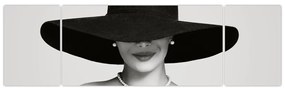 Obraz - Žena s kloboukem (170x50 cm)