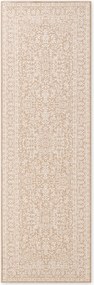NORTHRUGS, Běhoun Duet Kona 106250 Beige/White - na ven i na doma, 80x250, béžová, chodba / předsíň