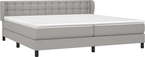 Box spring postel s matrací světle šedá 200 x 200 cm textil 3126589