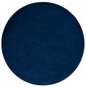 Protiskluzový koberec POSH kruh Shaggy navy granát, plyš