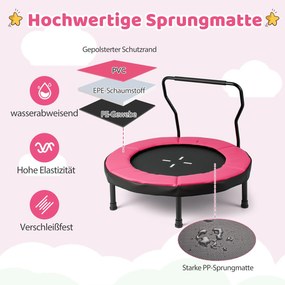Costway Ø102 cm dětská trampolína fitness trampolína vnitřní s odnímatelnou