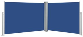 Zatahovací boční markýza / zástěna modrá 100 x 1000 cm,  48476