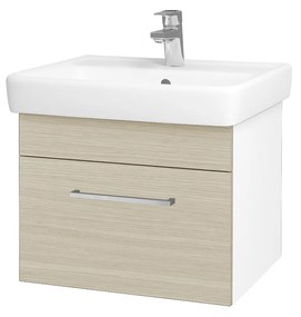 Dřevojas Koupelnová skříň Q UNO SZZ 55 Varianta: N01 Bílá lesk / Úchytka T02 / IND Individual