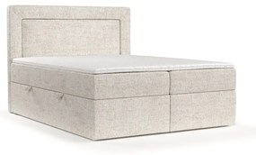 Krémová boxspring postel s úložným prostorem 160x200 cm Imagine – Maison de Rêve