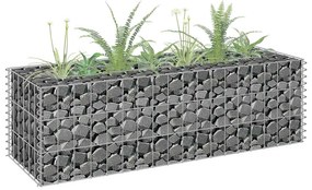 Gabionový vyvýšený záhon pozinkovaná ocel 90 x 30 x 30 cm 145629