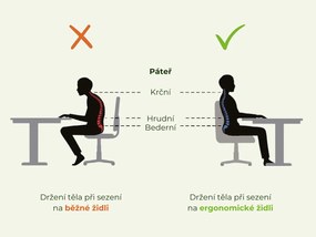 Entelo Ergonomická židle bez koleček pro děti k psacímu stolu MODRÁ Zvolte rozměr: dítě 119 - 142 cm (výška stolu 68 - 81 cm)