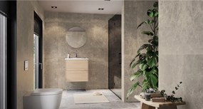 Závěsná skříňka pod umyvadlo v dekoru dubu v přírodní barvě 61x61 cm Bodera – Germania