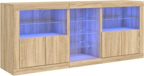 Příborník s LED osvětlením dub sonoma 162 x 37 x 67 cm 3209032