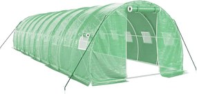 Skleník s ocelovým rámem zelený 30 m² 10 x 3 x 2 m 3188042
