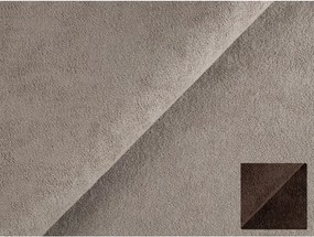 Hnědá/taupe sametová rozkládací/s úložným prostorem pohovka 210 cm Saga – Ropez