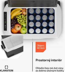 Klarstein PolarForce 37 l kompresorový chladící box| LCD panel, osvětlení, off-road, ochrana baterie, 12V/230V