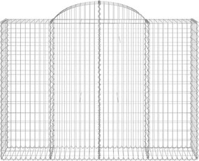 Klenuté gabionové koše 10ks 200x50x140/160cm pozinkované železo 3146370