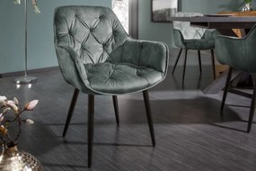 Židle Milano šedozelený samet / 41180