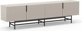 Krémový TV stolek 200x54,5 cm Eldia – Marckeric