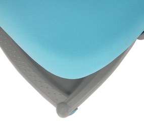 Rostoucí židle s podnožkou Comfydeco šedá/modrá