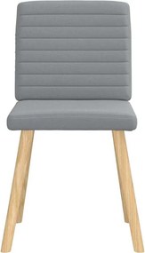 Jídelní židle 4 ks světle šedé textil 3315274