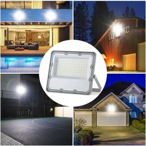 LED Venkovní reflektor LED/100W/230V 4500K IP65 šedá