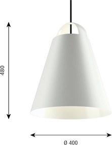 Závěsná lampa Above LED ovládání osvětlení Dali 40 cm bílá