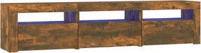 TV skříňka s LED osvětlením kouřový dub 180x35x40 cm 3152759
