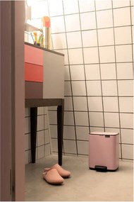 Růžový nášlapný ocelový odpadkový koš 4 l Bo – Brabantia