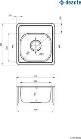 Deante Dřez Mercato nerez - ZHM 0100