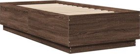 Rám postele hnědý dub 90 x 200 cm kompozitní dřevo 3209729