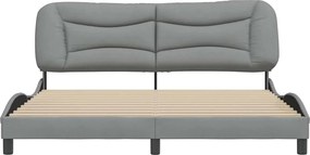 Rám postele bez matrace Hvar světle šedý 180 x 200 cm textil 3207786