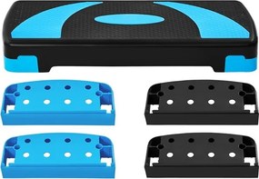 Aerobikový step Yaheetech – modrá, 79,5 cm (délka) × 30 cm (šířka) × 20 cm (výška) (267310078676)